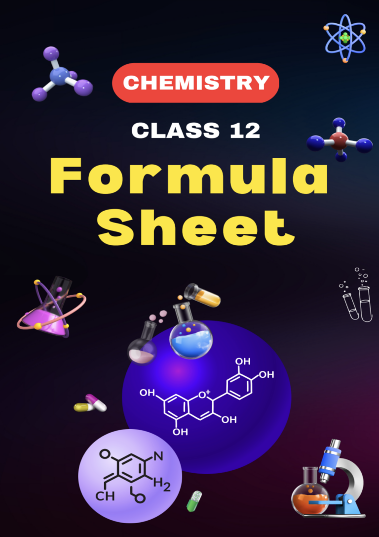 Chemistry Class 12 Formula Sheet - Paperless Prose